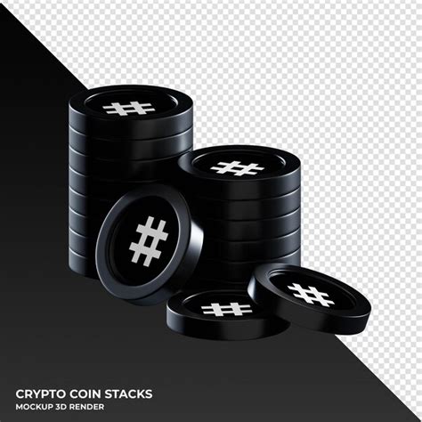 Premium Psd Reserve Rights Rsr Coin Stacks Cryptocurrency 3d Render