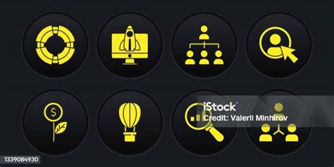 달러 공장 설정 계정 화면 만들기 열기구 돋보기 및 분석 계층 구조 오르간 차트 시작 프로젝트 개념 프로젝트 팀 베이스 및 비즈니스 라이프 부표 아이콘 벡터 개념에 대한