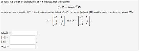 solved if a and b are arbitrary real m times n matrices