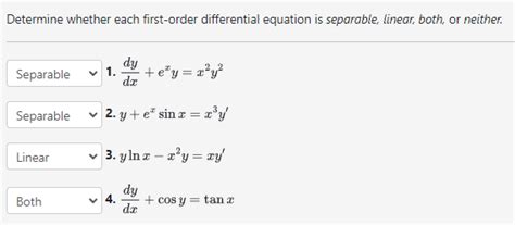 Solved Determine Whether Each First Order Differential
