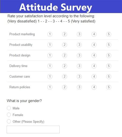 Attitude Survey Templates 13 Free Word Excel And Pdf Formats Samples Examples Designs