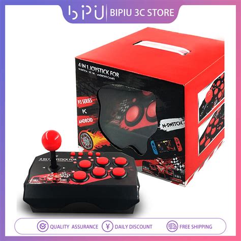 4 In 1 Usb Wired Game Joystick Retro Arcade Console Rocker Fighting