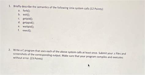 solved 1 briefly describe the semantics of the following