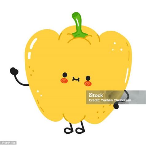 귀여운 재미있는 고추 캐릭터 벡터 손으로 그린 만화 카와이 캐릭터 일러스트 레이 션 아이콘 흰색 배경에 고립되어 있습니다 후추 캐릭터 0명에 대한 스톡 벡터 아트 및 기타