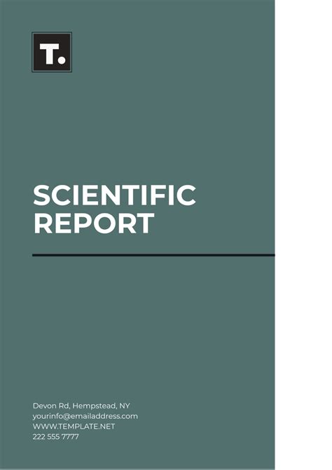 Free Scientific Report Template To Edit Online