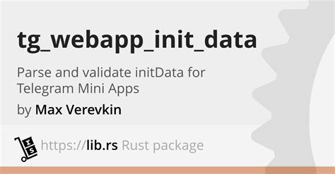 Tgwebappinitdata — Rust Network Library Librs