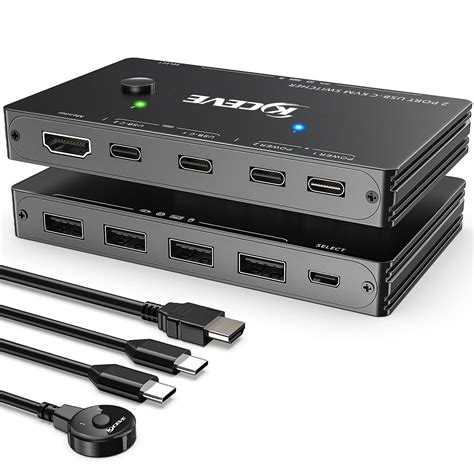 Buy Kceve Usb C Kvm Switch 2 Ports Kvm Type C Switcher Box Support 4k