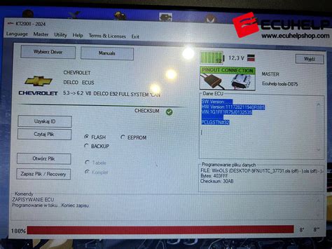KT II Read Write Checksum Chevrolet Camaro Delco E Pinout Mode