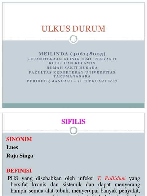 Ulkus Durum Kulit Genital Pdf