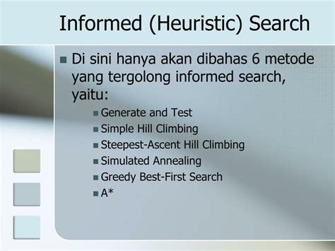 ppt informed heuristic search powerpoint presentation free