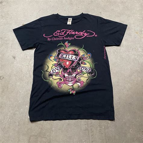 Black Ed Hardy Y2k Tee 💥details On The Item All Depop