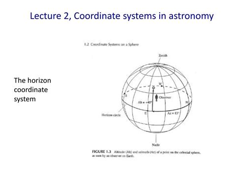 Ppt Lecture 2 Coordinate Systems In Astronomy Powerpoint