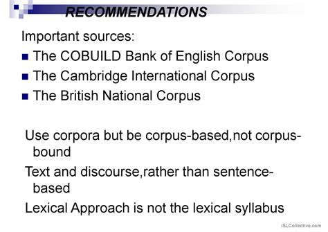 Lexical Approach English Esl Powerpoints
