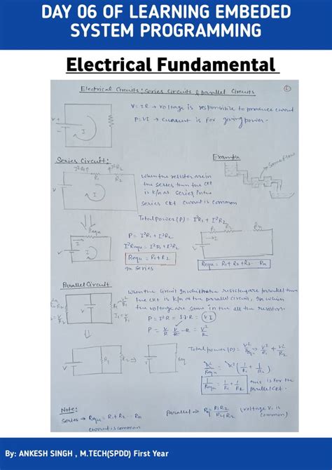 Ankesh Singh On Linkedin Day6 Embeddedsystems Seriescircuits