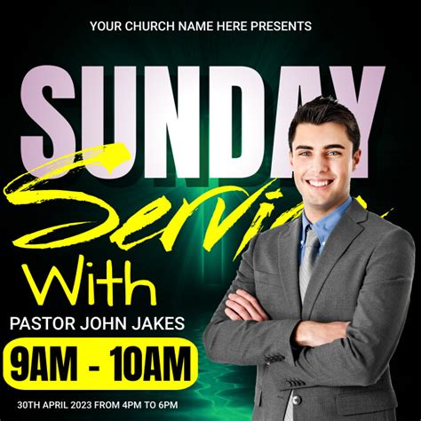 Church Service Sunday Service Template Postermywall