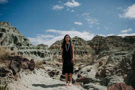 Girl In Blue Desert By Stocksy Contributor Luke Mallory Leasure