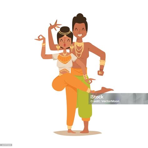 인도 여자 남자 벡터 춤 댄서 실루엣 아이콘 사람들 인도 댄스 쇼 파티 동영상 영화 만화 아름다움 여자 사리 일러스트 절연 갈색 머리에 대한 스톡 벡터 아트 및 기타 이미지