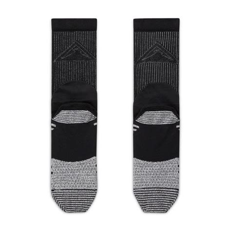 Nike Dri Fit Trail Running Crew Socks Blacksilver
