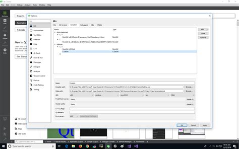 Qt Creator Says Project ERROR Cannot Run Compiler Cl Output Qt Forum