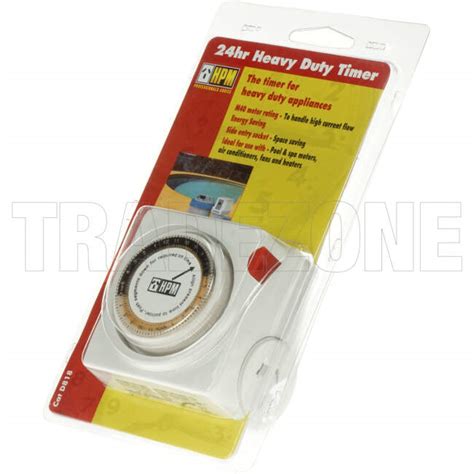 Hpm 24 Hour Analogue Plug In Heavy Duty Timer Outlet Electrical Supplies