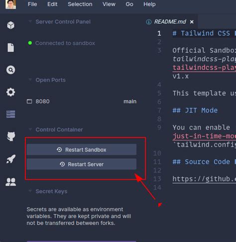 Using Tailwind Via Repository Inside Codesandbox Or Stackblitz Tailwindlabs Tailwindcss