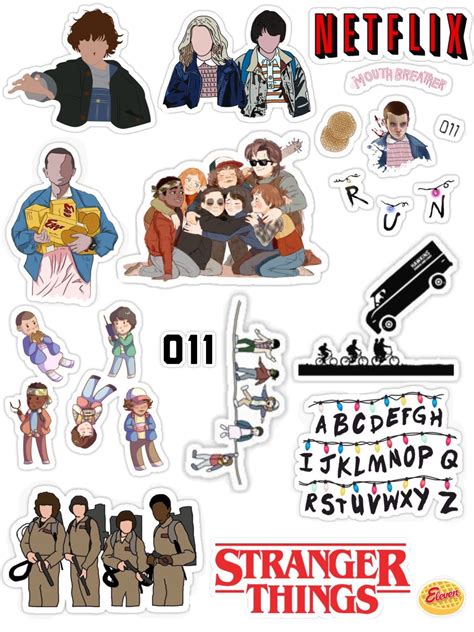 Printable Stranger Things Stickers