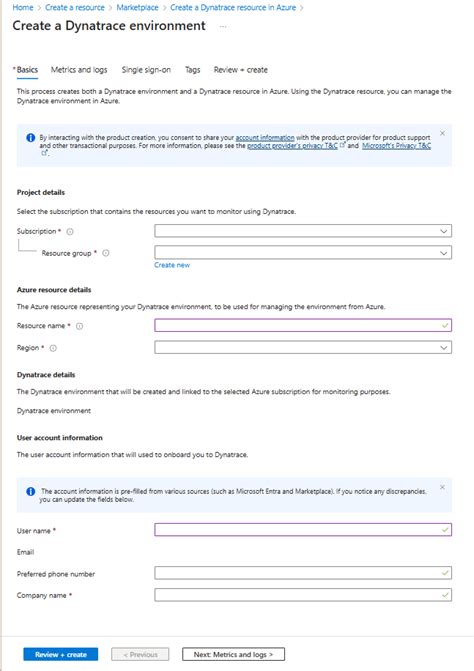Create Azure Native Dynatrace Service Resource Azure Native Integrations Microsoft Learn