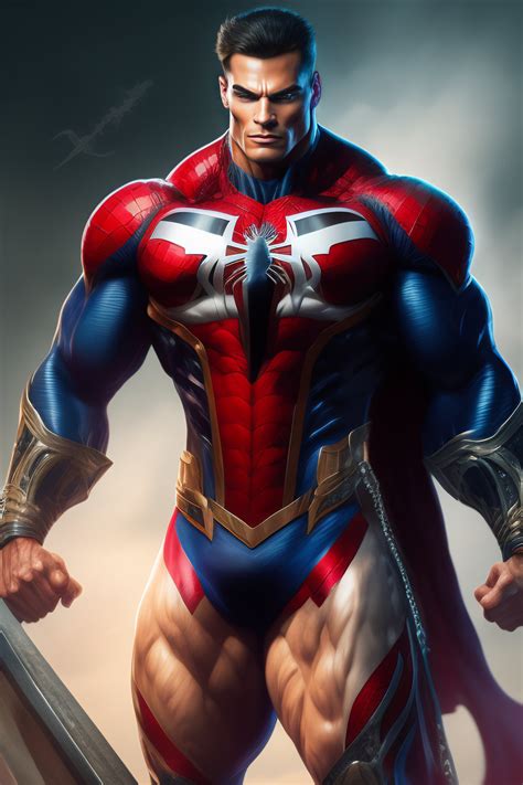 Lexica Full Body Potrait Of Skinny Ripped Strong Spiderman And
