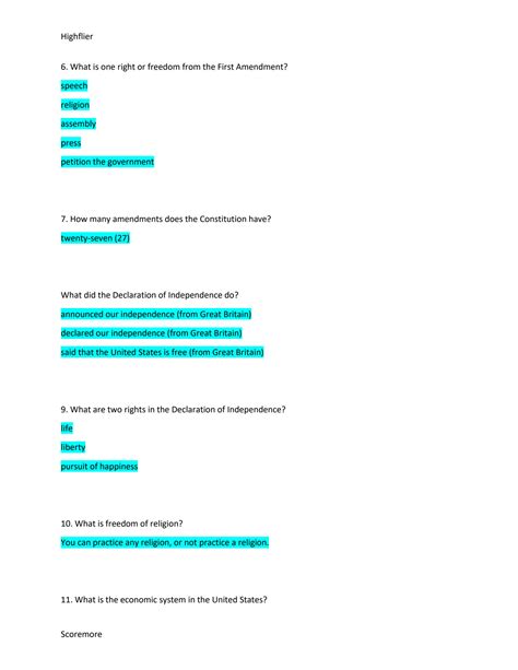 Solution U S A Citizenship Test 2024 100 Civics Questions With Correct Answers Guaranteed Pass