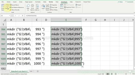 How To Create 1000 Folders Using Vba In Excel Excel A Z