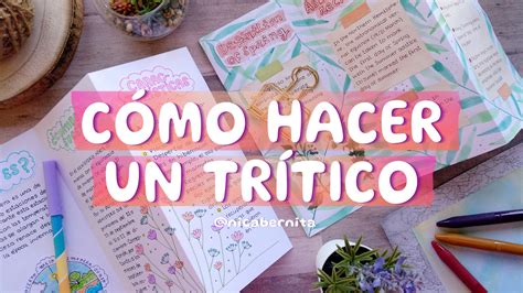 CÓmo Hacer TrÍpticos Creativos A Mano ⭐ideas Para Apuntes Bonitos