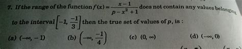 Begin Array L Text 7 If The Range Of The F X Frac X 1 P X 2