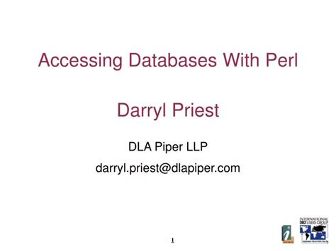 Ppt Accessing Databases With Perl Darryl Priest Powerpoint