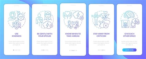 Premium Vector Solving Marital Problems Blue Gradient Onboarding Mobile App Screen