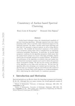 Consistency Of Anchor Based Spectral Clustering DeepAI