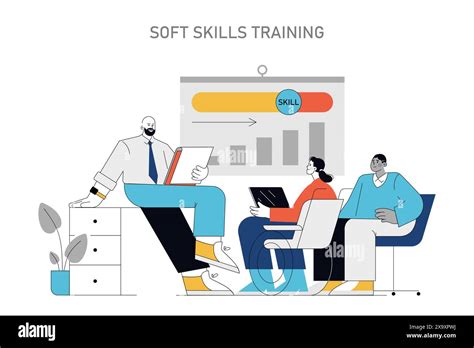 Soft Skills Training Concept Professionals Attending A Development