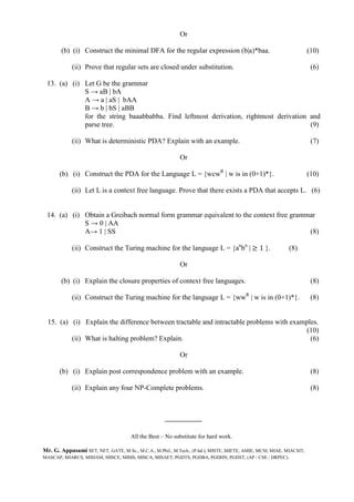 Cs2303 Theory Of Computation All Anna University Question Papers PDF
