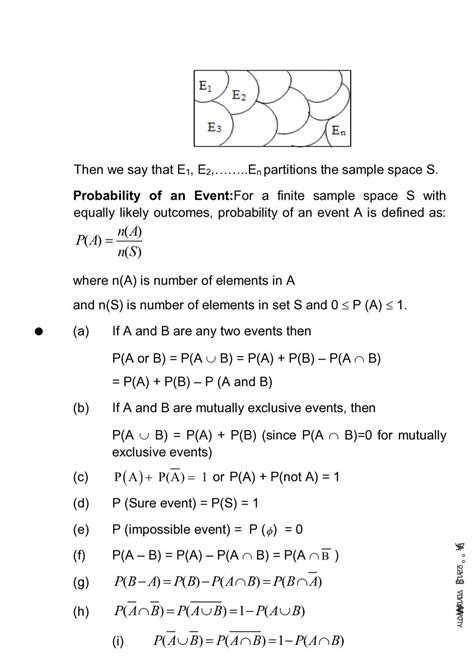 Probability Notes For Class 11 Maths Pdf Oneedu24