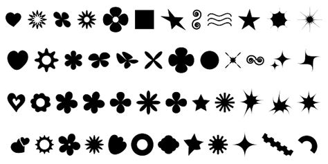 검은 꽃과 아이콘의 인물 꽃 유기적 인 모양 구름 별 및 기타 요소를 세련되고 장난스럽고 잔인한 스타일로 표현합니다 흰색 배경에 분리된 벡터 삽화 검은색에 대한 스톡 벡터