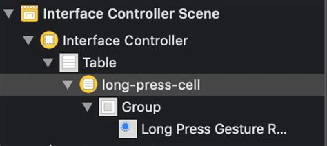 Swift WKLongPressGestureRecognizer In WKInterfaceTable Stack Overflow