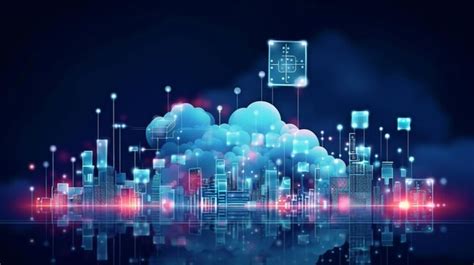 premium ai image platform for cloud architecture notion of internet