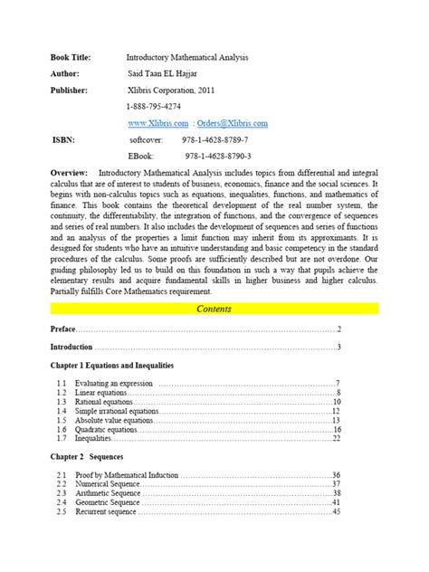 Introductory Mathematical Analysis Pdf Function Mathematics Integral