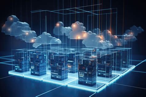 Generated Illustration Of A Cloudbased Data Storage System Premium Ai Generated Image