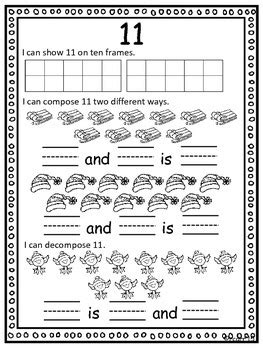 Compose And Decompose Numbers Booklet By Mrs Carr S Corner
