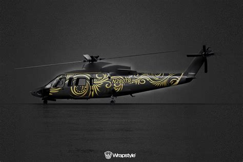 Helicopter Sikorsky Golden Design Wrapstyle