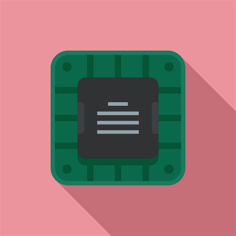 Digital Cpu Icon Flat Vector Chip Circuit 14933248 Vector Art At Vecteezy