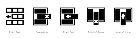 Premium Vector A Set Of 5 Graphic Tools Icons Such As Insert Row