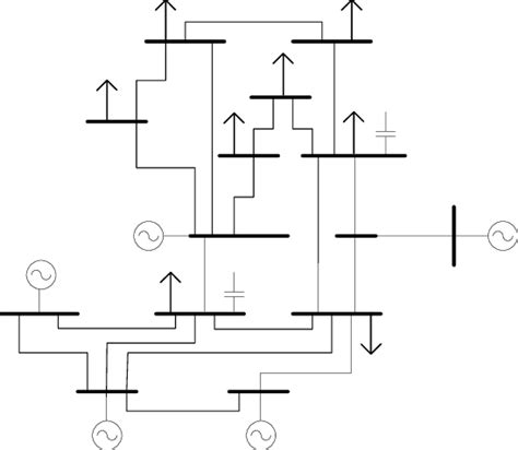 Modified Ieee 14 Bus Test System Download Scientific Diagram