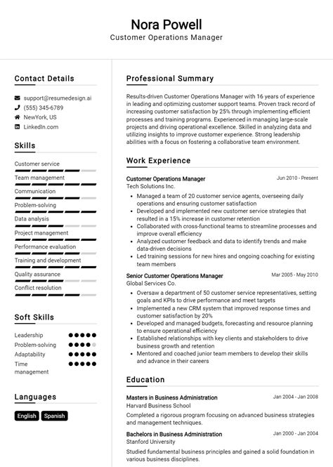 22 Hard And Soft Skills To Put On Customer Operations Manager Resume