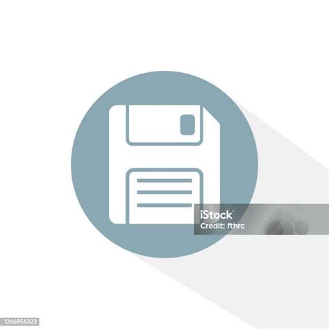 플로피 디스크 아이콘입니다 원에 그림자가 있는 격리된 벡터 로고 그림입니다 0명에 대한 스톡 벡터 아트 및 기타 이미지 0명 교환 다운로드 Istock